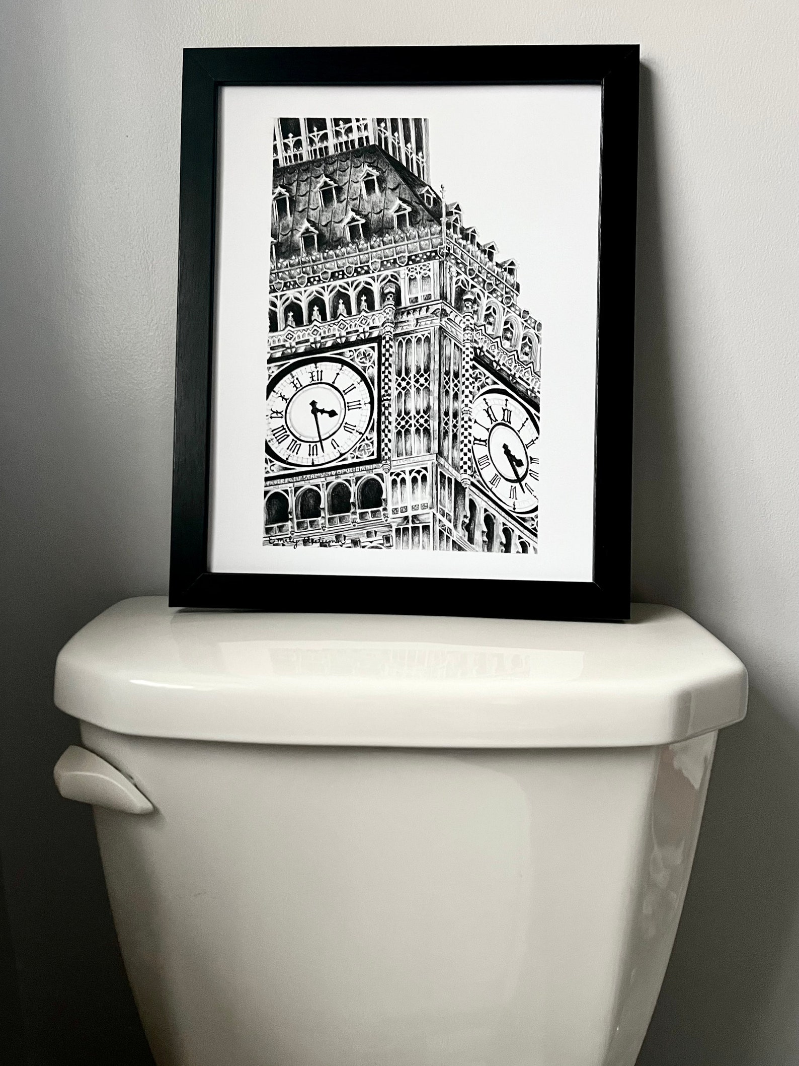 Big Ben Clock Drawing London Decor - Etsy