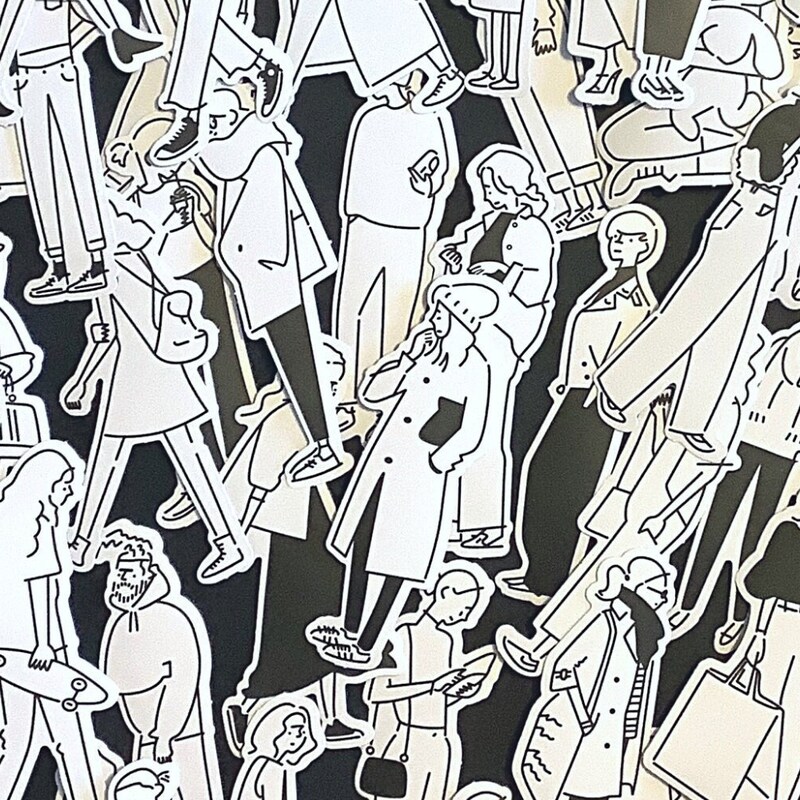 Black and White Journal Stickers - Etsy