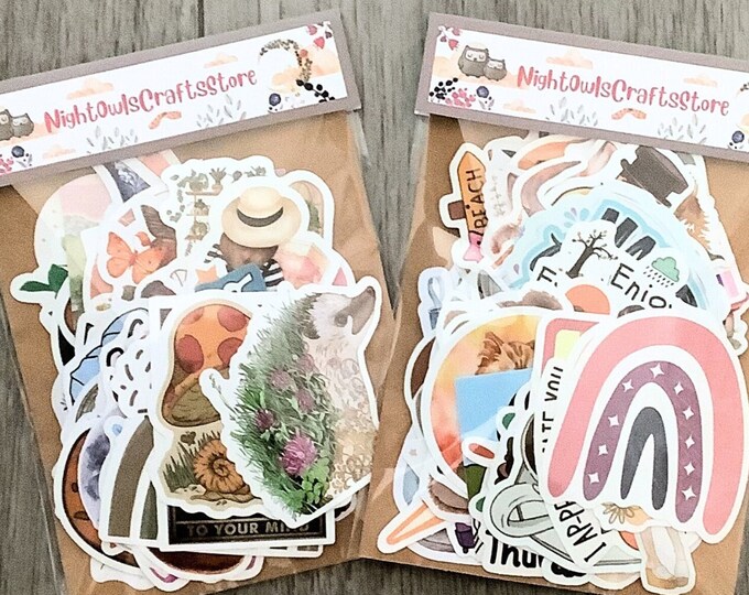 Sticker Mystery Bag, Sticker Grab Bag, Journal Stickers, Planner ...