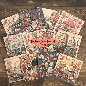 Cottage Core Themed Journal Cards, Atc's, Art Cards, Country Cottage ...