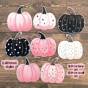Pink and Black Pumpkins Sticker Pack Junk Journal Halloween - Etsy