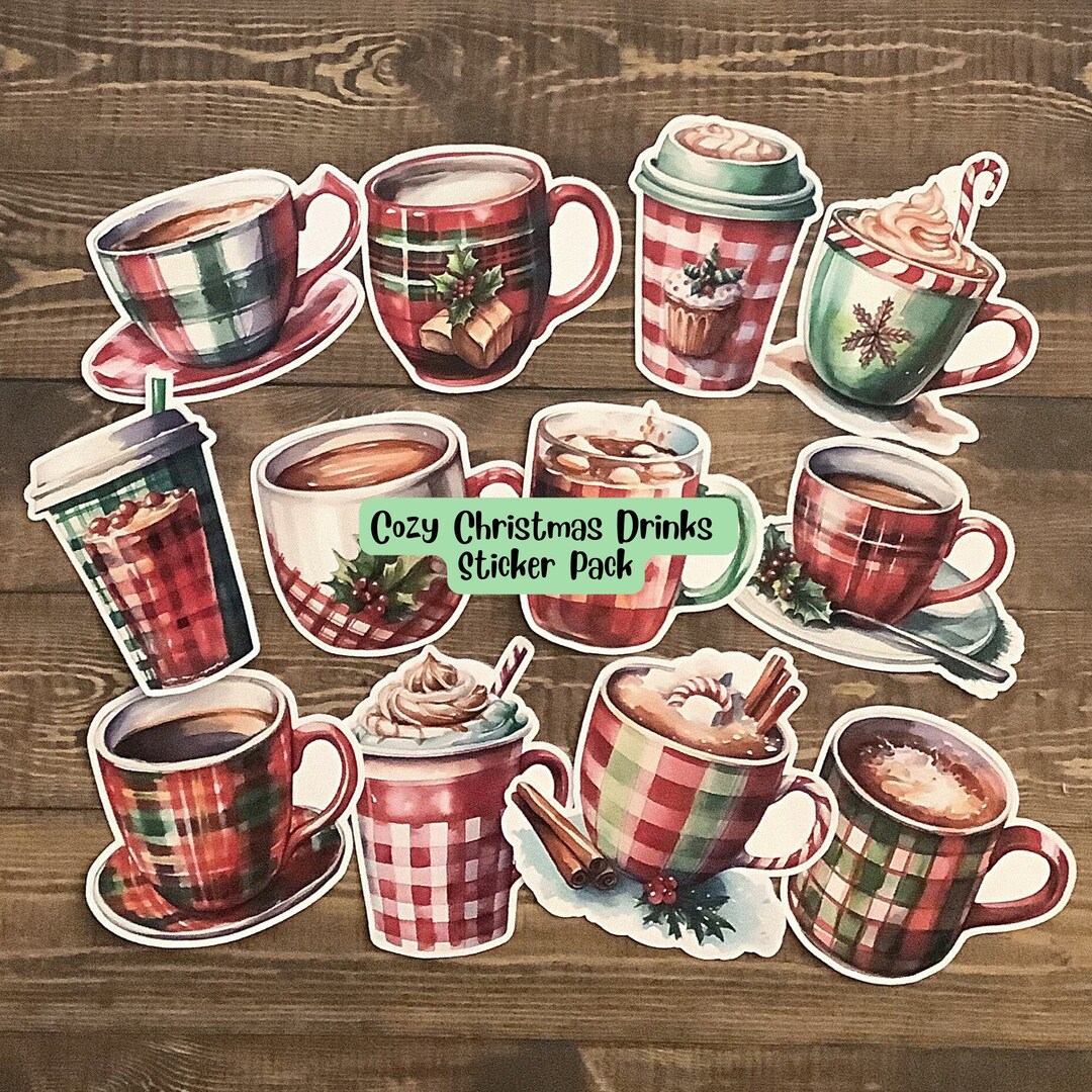 Cozy Christmas Drinks Sticker Pack Junk Journal Christmas - Etsy