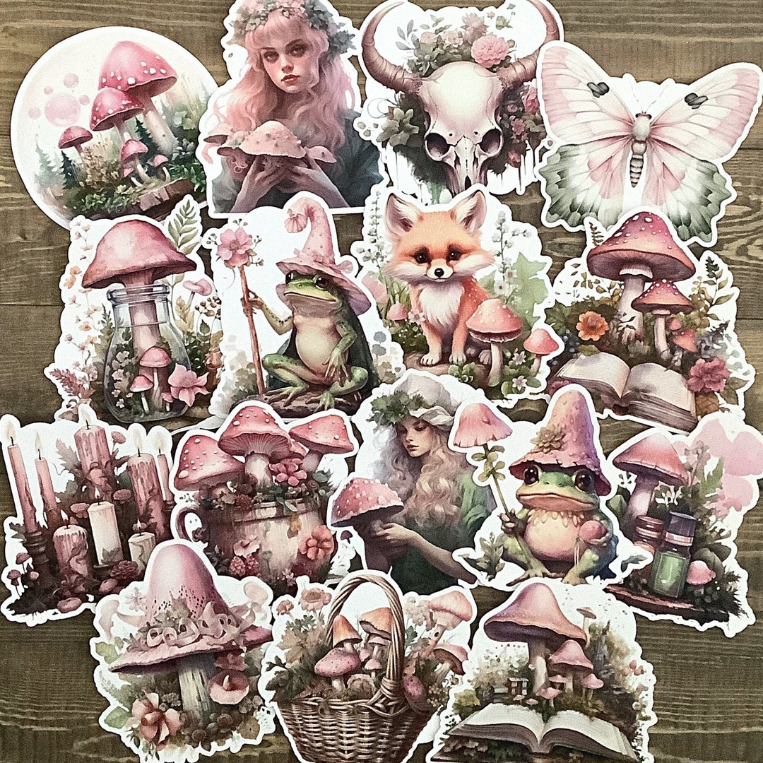 Cottage Core Stickers, Junk Journal Kit, Scrapbook Stickers, Cute ...