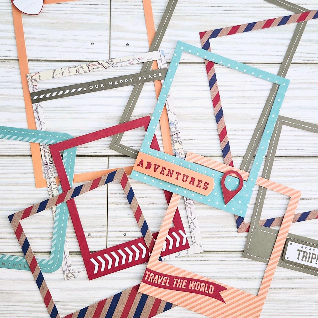 Travel Themed Paper Frames, Journal Ephemera, Paper Frames ...