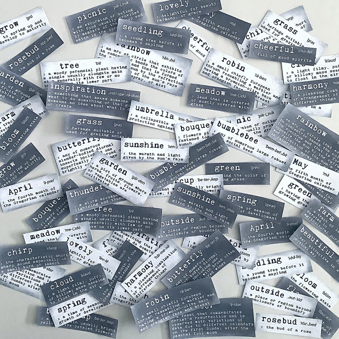 Junk Journal Ephemera, Scrapbook Ephemera, Scrapbook Paper, Word Strips ...