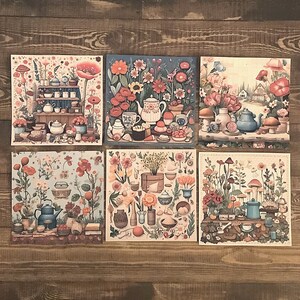 Cottage Core Themed Journal Cards, Atc's, Art Cards, Country Cottage ...