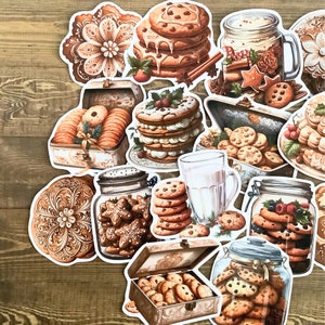 Victorian Christmas Cookies Sticker Pack, Junk Journal, Christmas ...