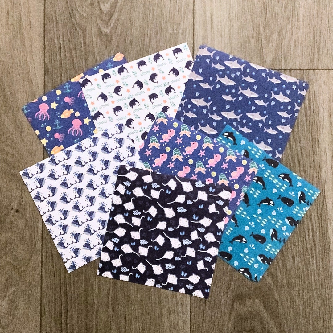 21 Piece Cute Sea-life Themed Scrapbook Paper, Journal Paper Pieces ...