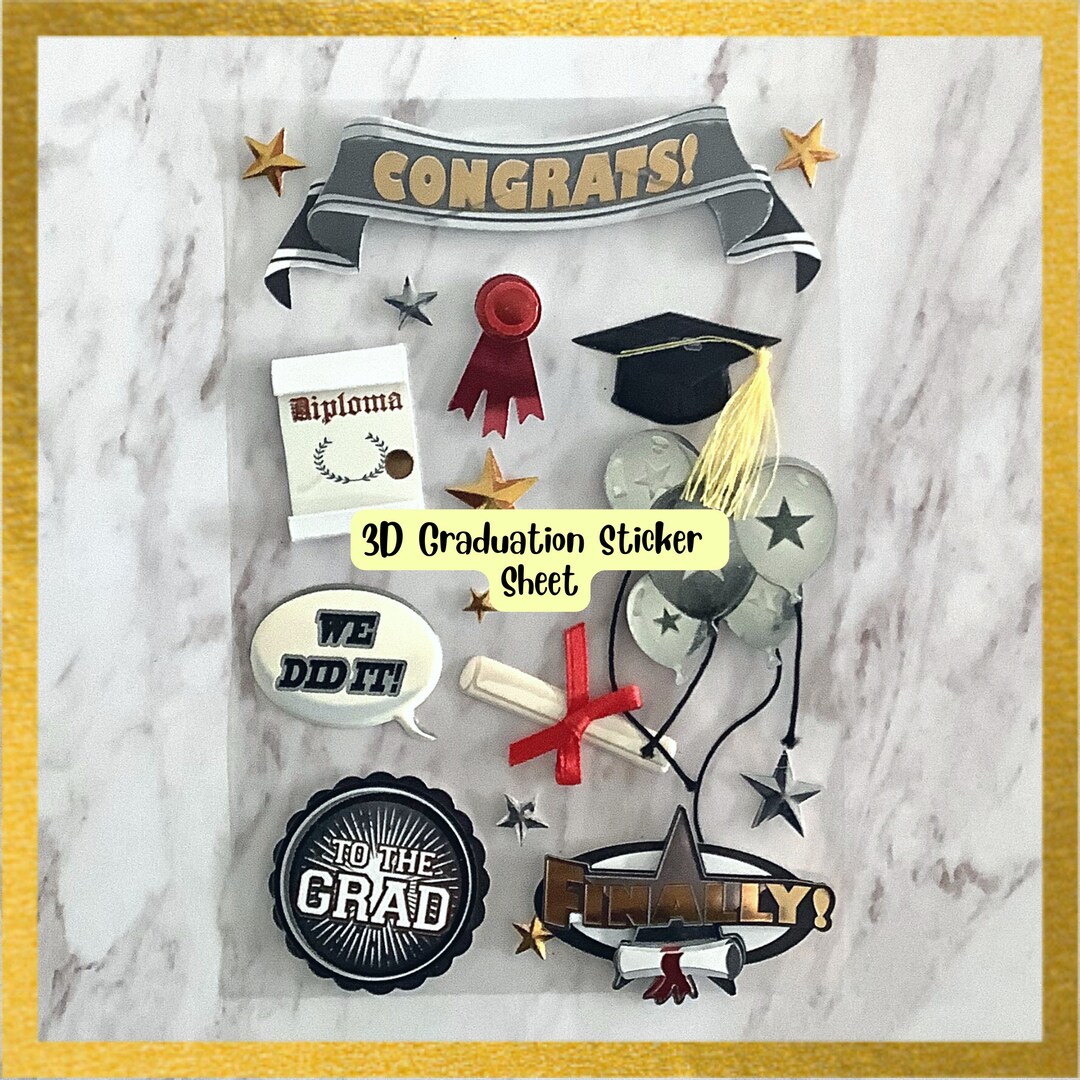 Graduation Sticker Sheet for Scrapbooking Graduation 2023 - Etsy