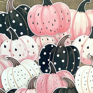 Pink and Black Pumpkins Sticker Pack Junk Journal Halloween - Etsy
