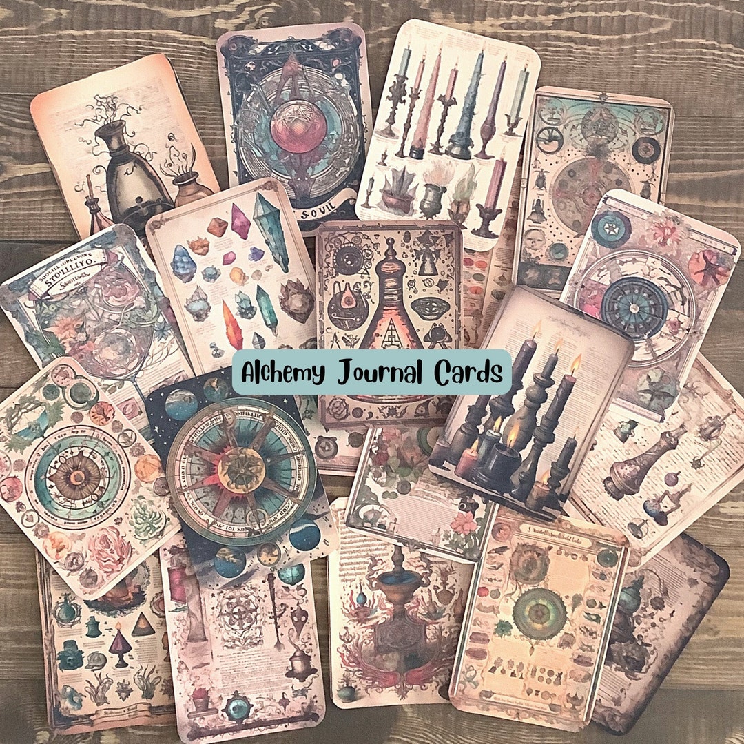 20 Piece Alchemy Themed Journal Cards, Atc's, Art Cards, Alchemy ...