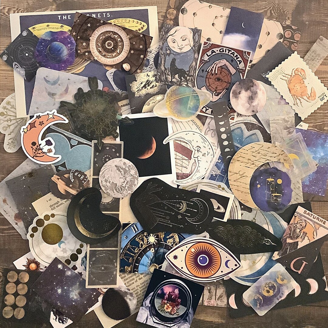 Celestial Junk Journal Kit, Astrology Journal, Astronomy, Scrapbook Kit ...