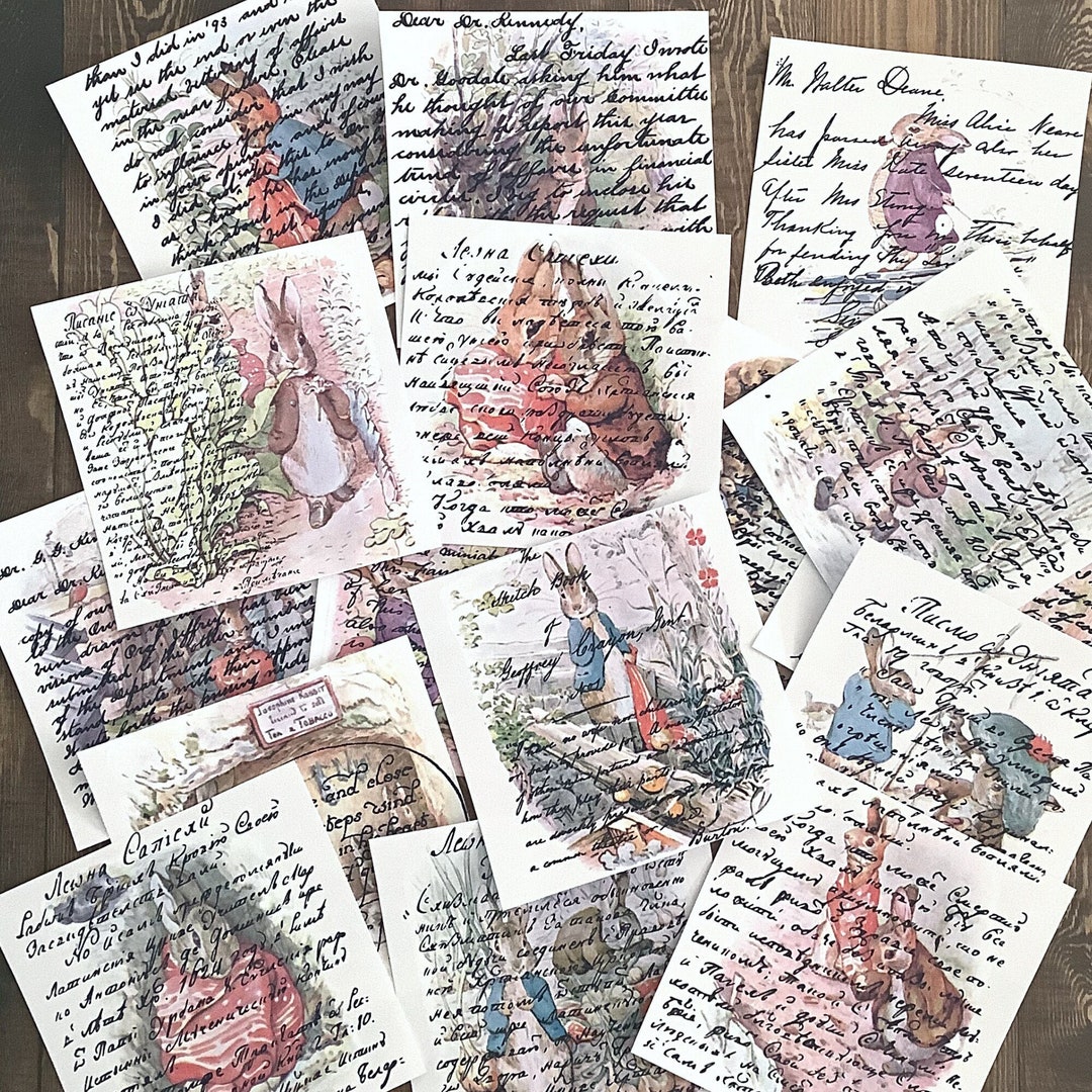 16 Piece Peter Rabbit Journal Cards, Beatrix Potter, Scrapbook Kit ...