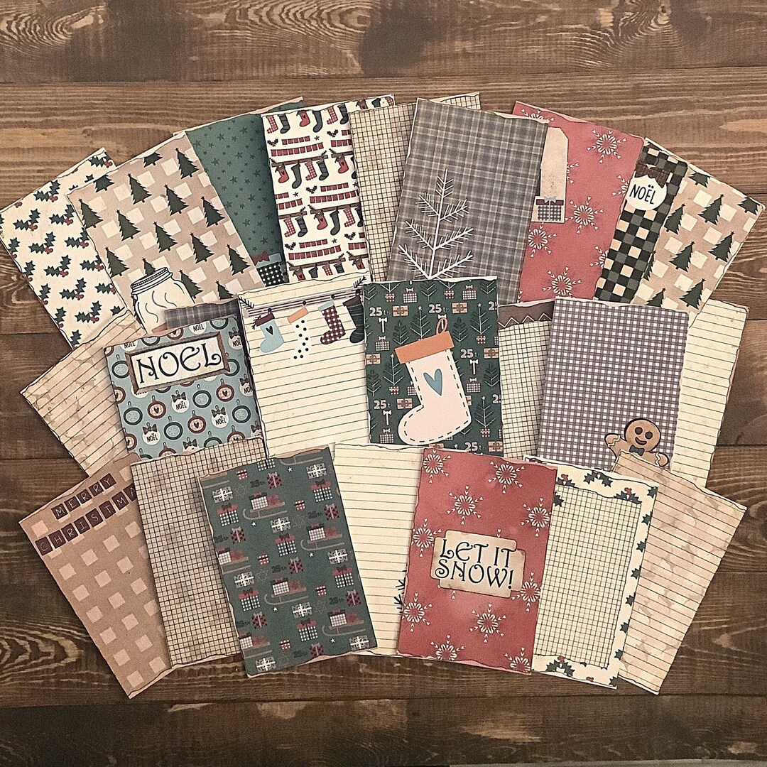 Christmas Journal Paper, Scrapbook Paper, Journal Cards, Scrapbook ...