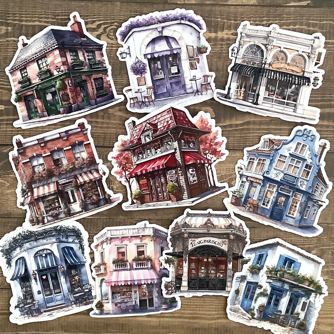 Vintage Storefront Sticker Pack, Junk Journal, Vintage Stickers ...