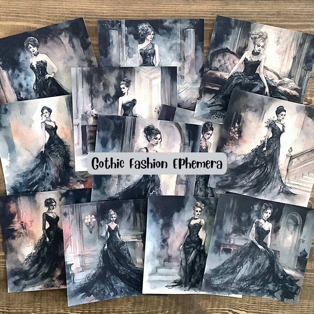 Gothic Fashion Ephemera, Gothic Journal, Journal Cards, Atc's, Art ...
