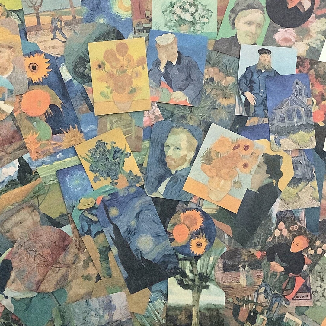 Vincent Van Gogh Journal Kit, Scrapbook Paper, Collage Paper, Journal ...