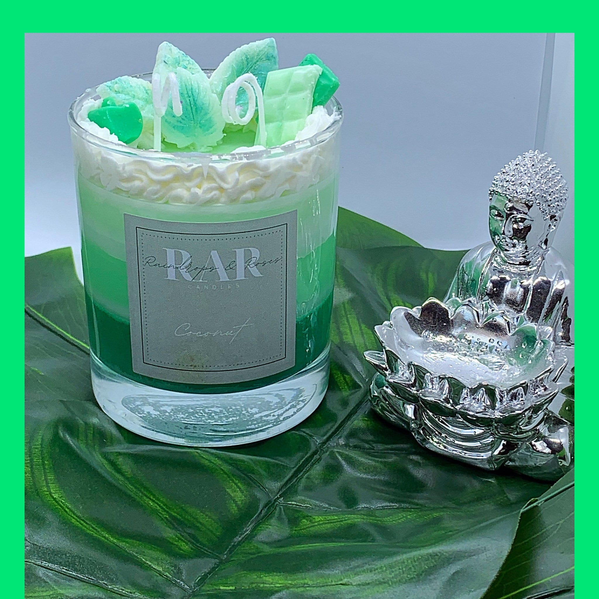 Grandes velas altamente perfumadas decoradas con hojas de cera | Etsy