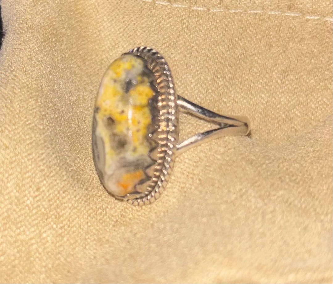 Bumble Bee Jasper Sterling Silver Size 7 - Etsy
