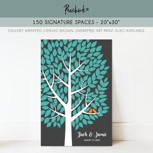 Wedding Tree Guest Book | Guestbook Alternative Canvas | Rustic Tree ...