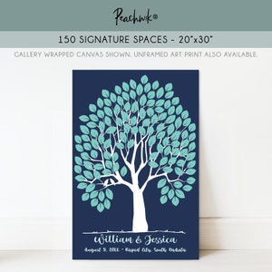 Wedding Tree Guest Book | Guestbook Alternative Canvas | Rustic Burlap ...