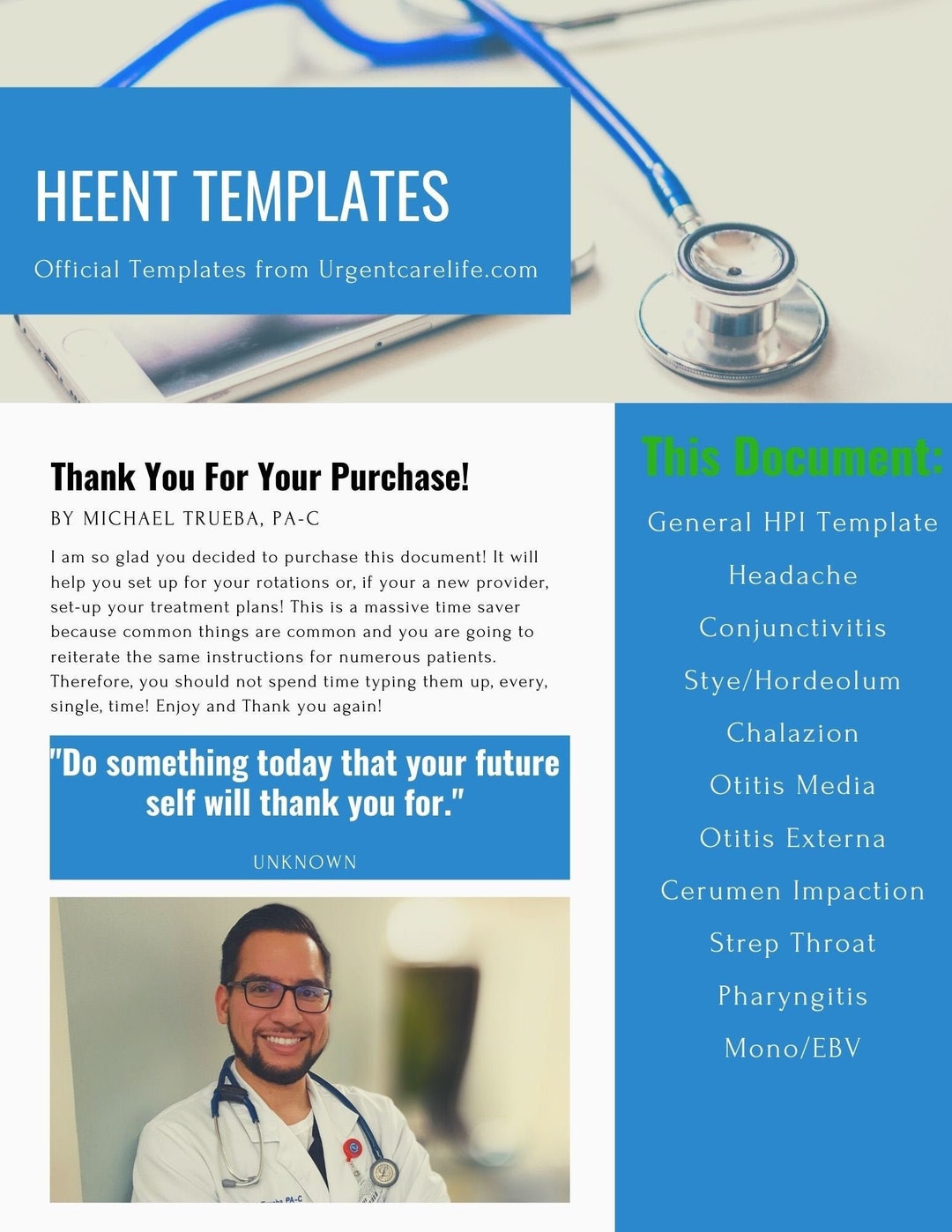 HEENT Treatment Templates - Etsy