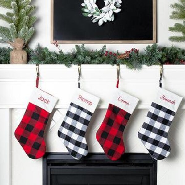 Plaid Stocking - Etsy