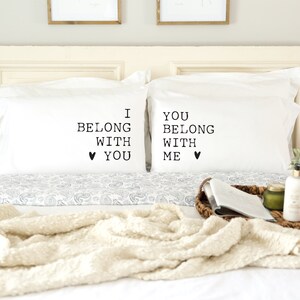 Romantic Pillowcases for Couples Unique Engagement Wedding - Etsy