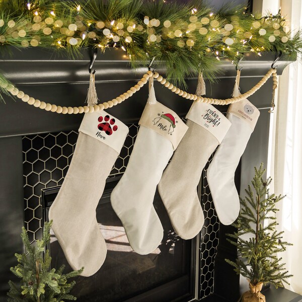 Burlap Dog Stocking - Etsy
