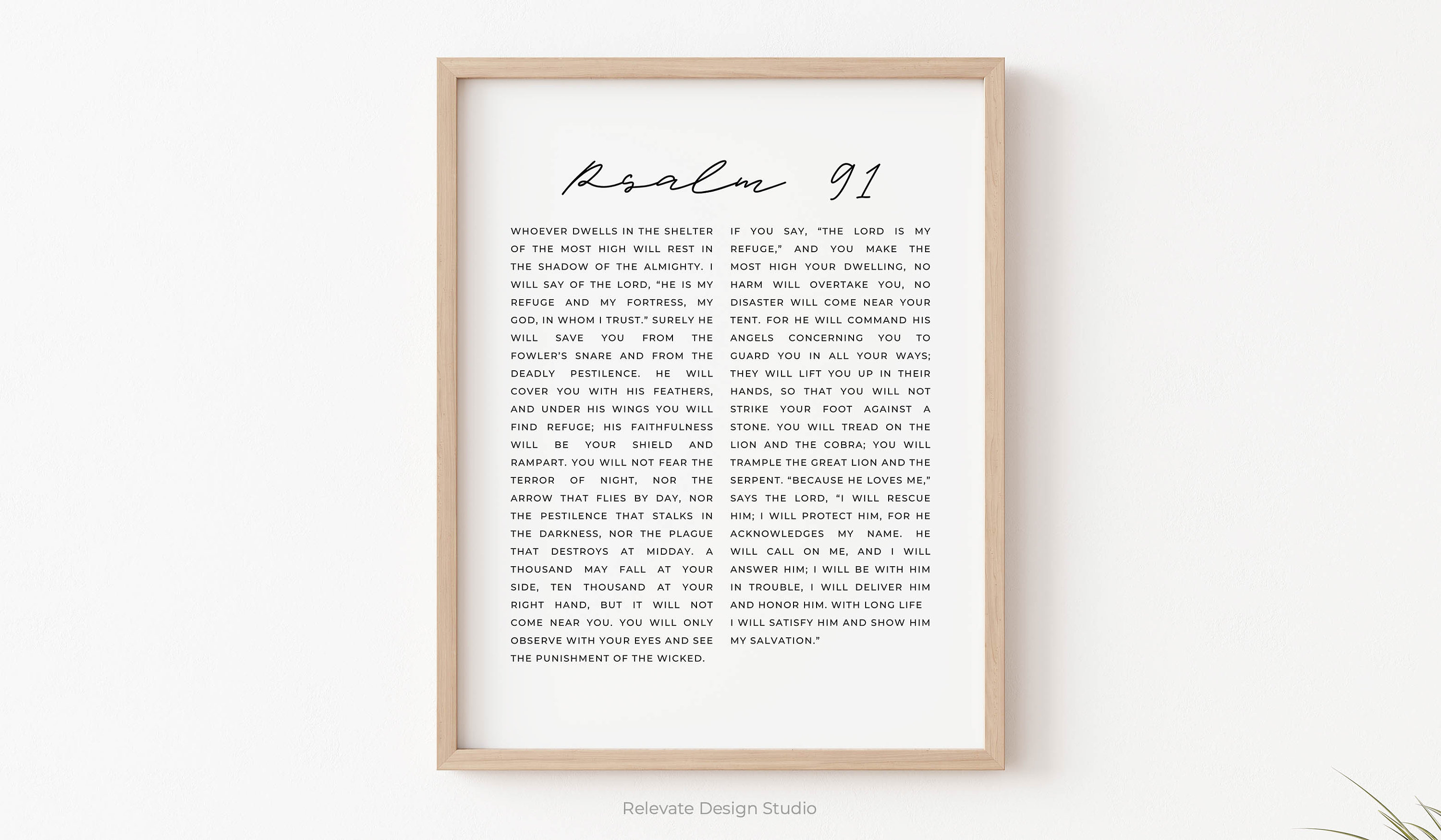 Psalm 91 Scripture Wall Art Instant Download Christian - Etsy