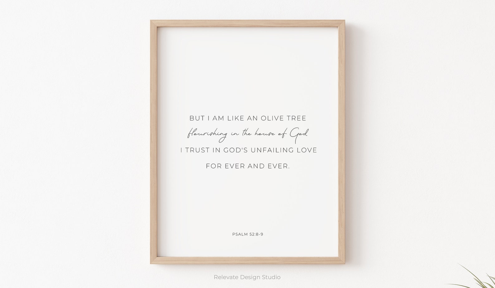 Psalm 52:8-9 Scripture Wall Art Instant Download Christian - Etsy