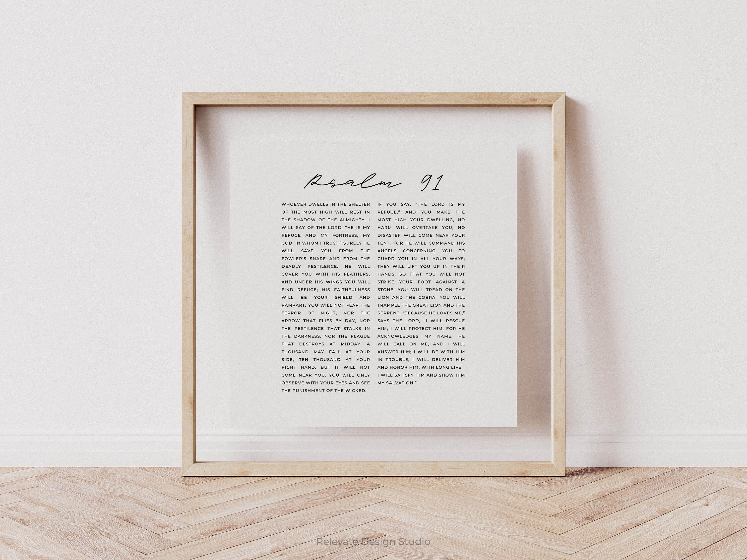 Psalm 91 Scripture Wall Art Instant Download Christian - Etsy