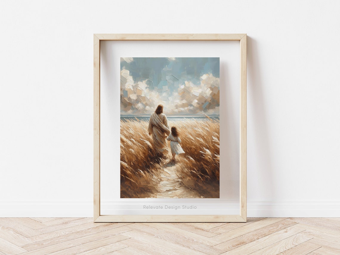 Walking With Christ Instant Download Jesus Wall Art Christian Wall Art ...