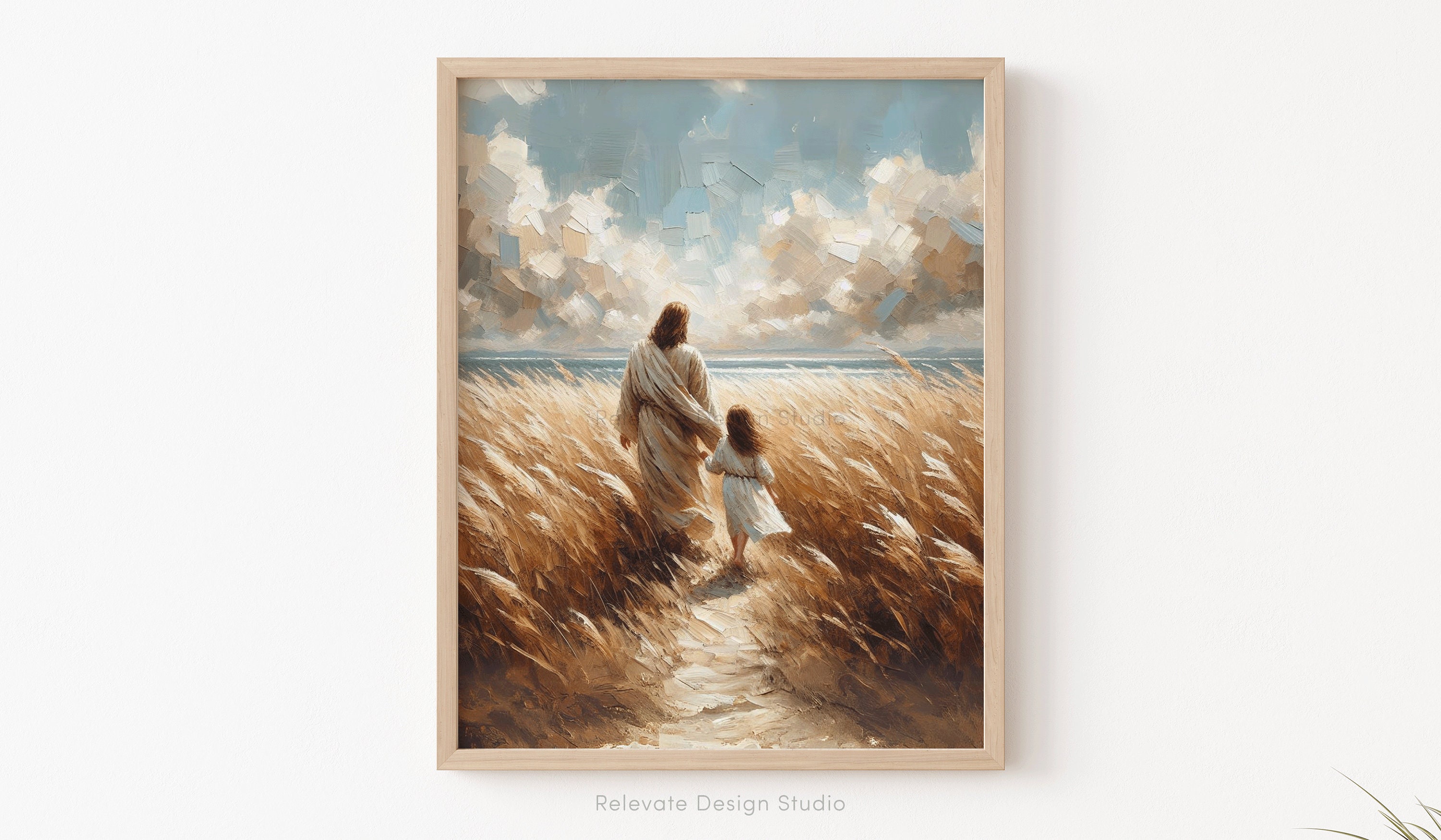 Walking With Christ Instant Download Jesus Wall Art Christian Wall Art Jesus Painting Jesus ...