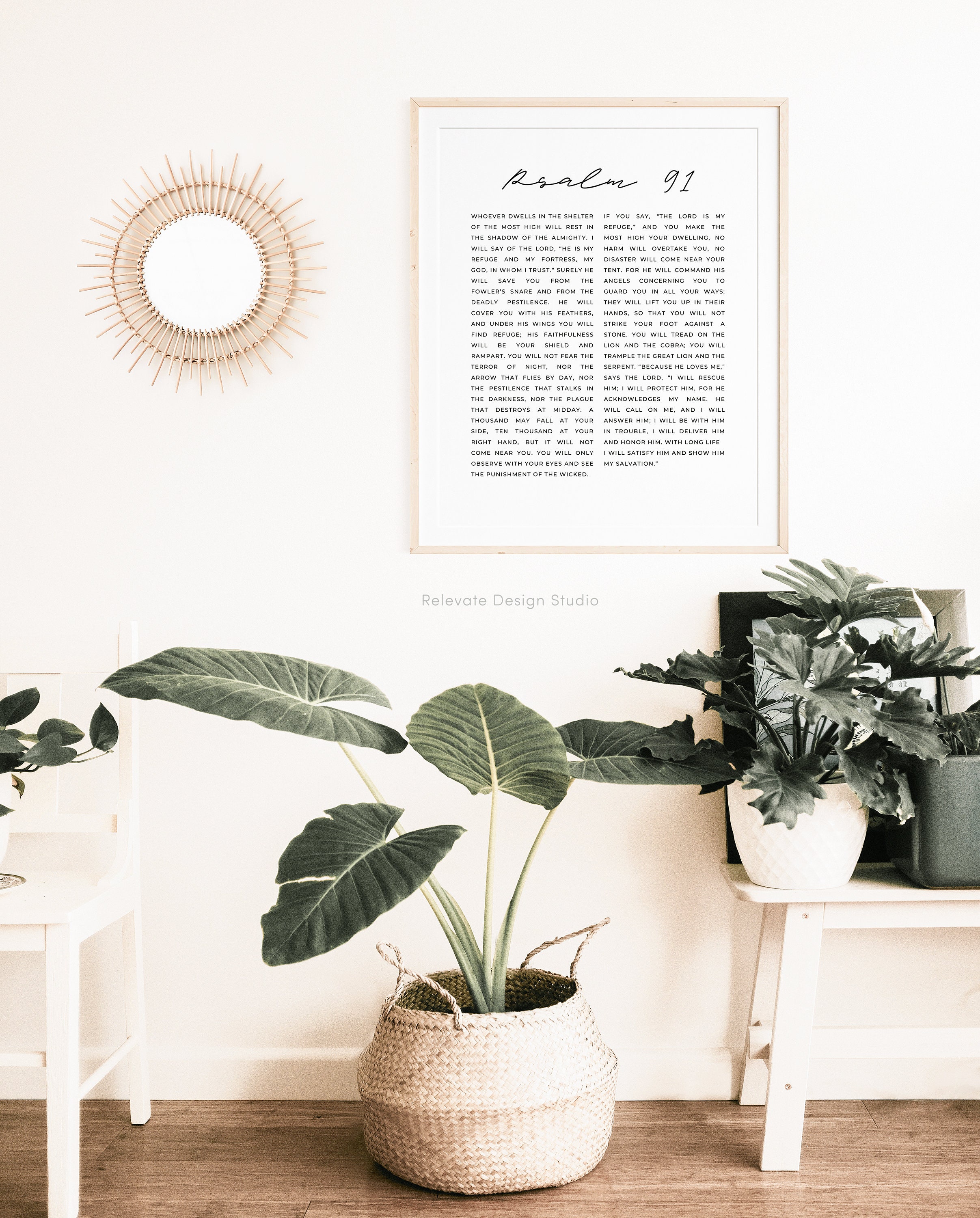 Psalm 91 Scripture Wall Art Instant Download Christian - Etsy