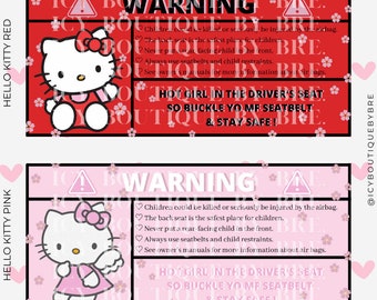 Hot Girls Can't Drive Airbag Warning Sticker Car Caution - Etsy