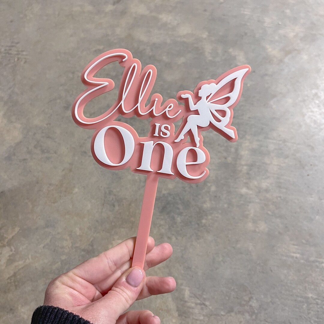 Fairy Personalised Topper, First Birthday, Cake Topper, Cake Decor ...