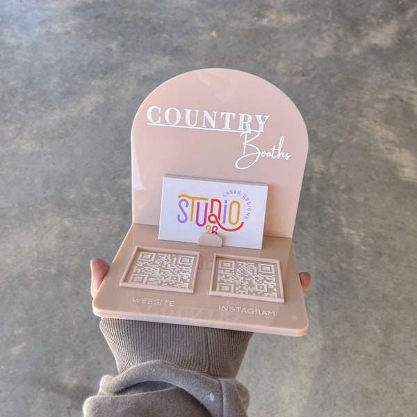 Acrylic Stand Business Card Logo - Etsy