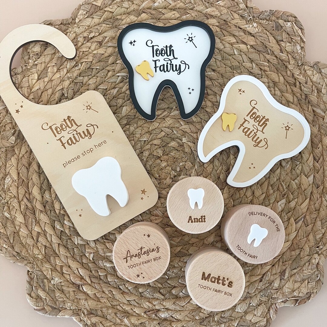 Tooth Fairy Collection Bundle, Door Hanger, Tooth Fairy Box, Collection ...