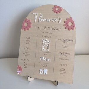 My First Birthday Board, Milestone Display, My First Year, Babies First ...