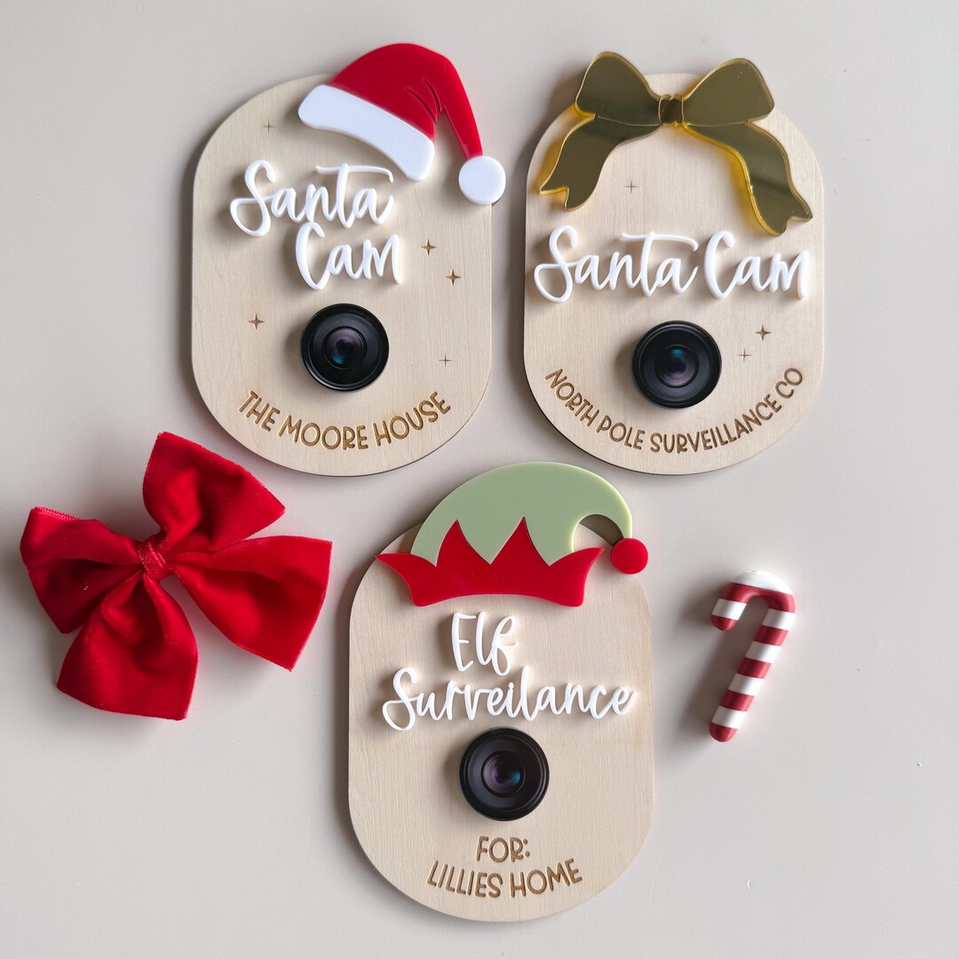 Santa Cam Elf Surveillance Plaque - Santa Cam and Elf Surveillance ...