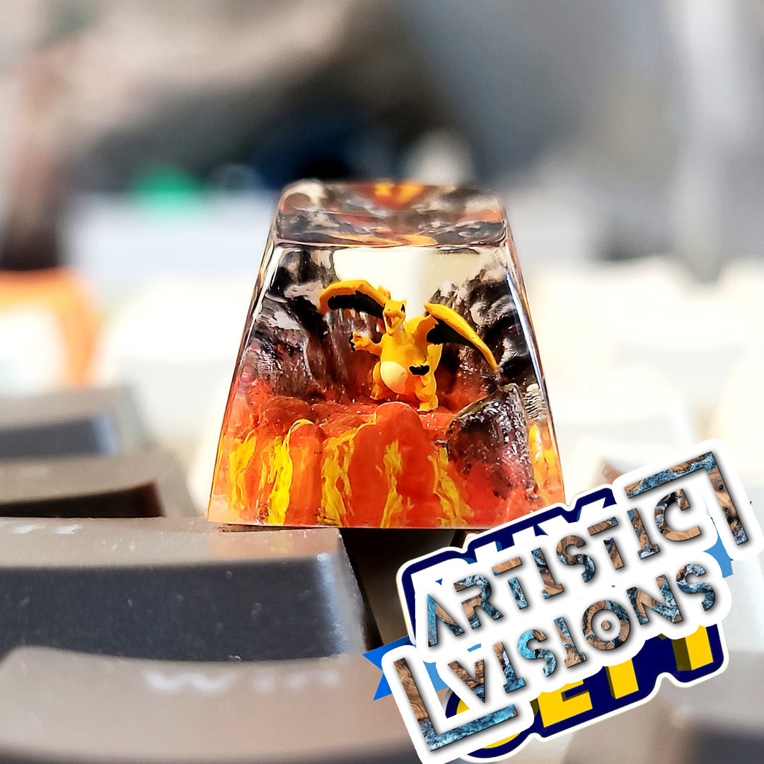 Charizard PKM, PKM Keycap, Artisan Keycap, Resin Keycap, Keycap Set ...