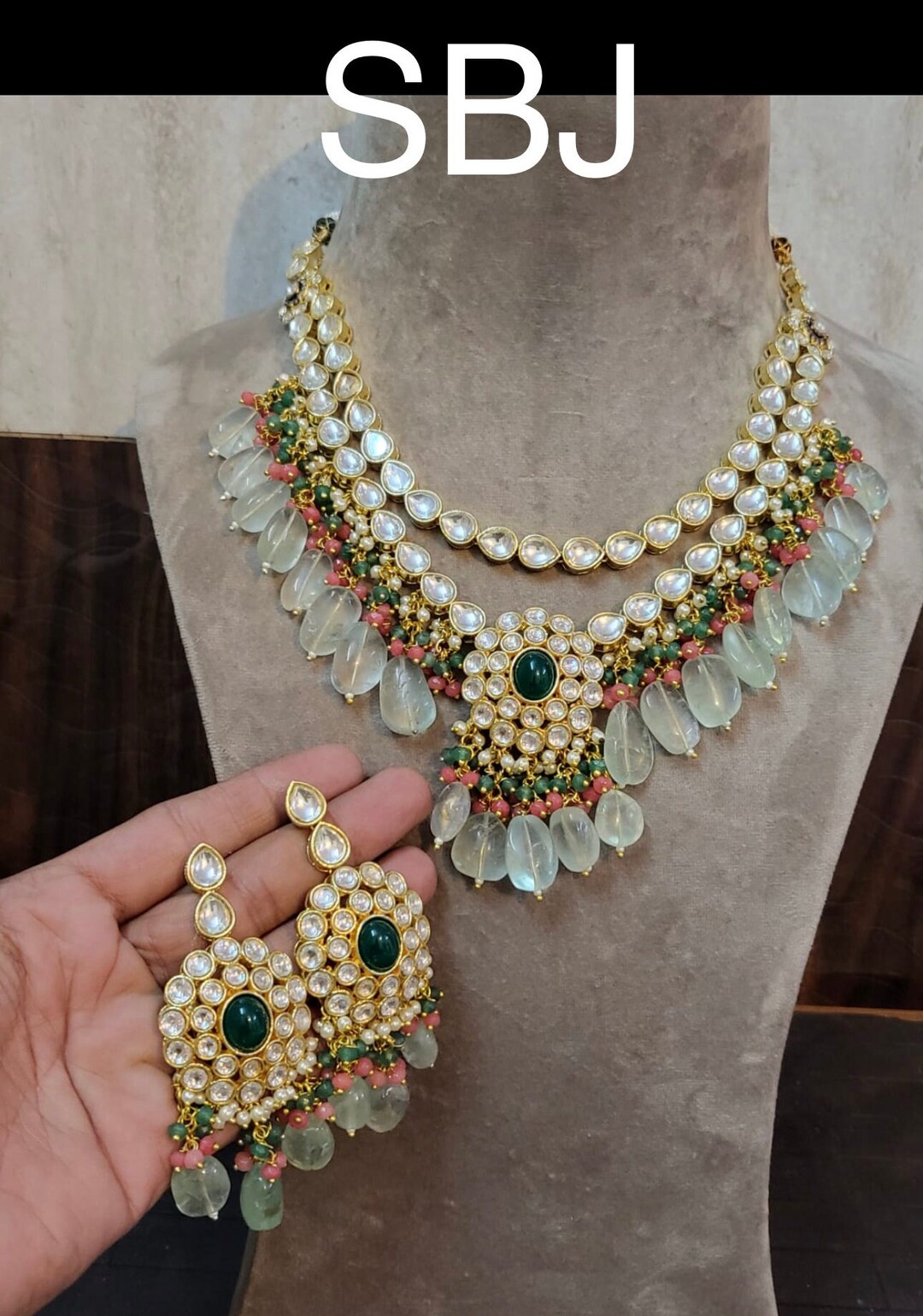Kundan Mala Mint Green Choker/traditional Indian Jewellery - Etsy