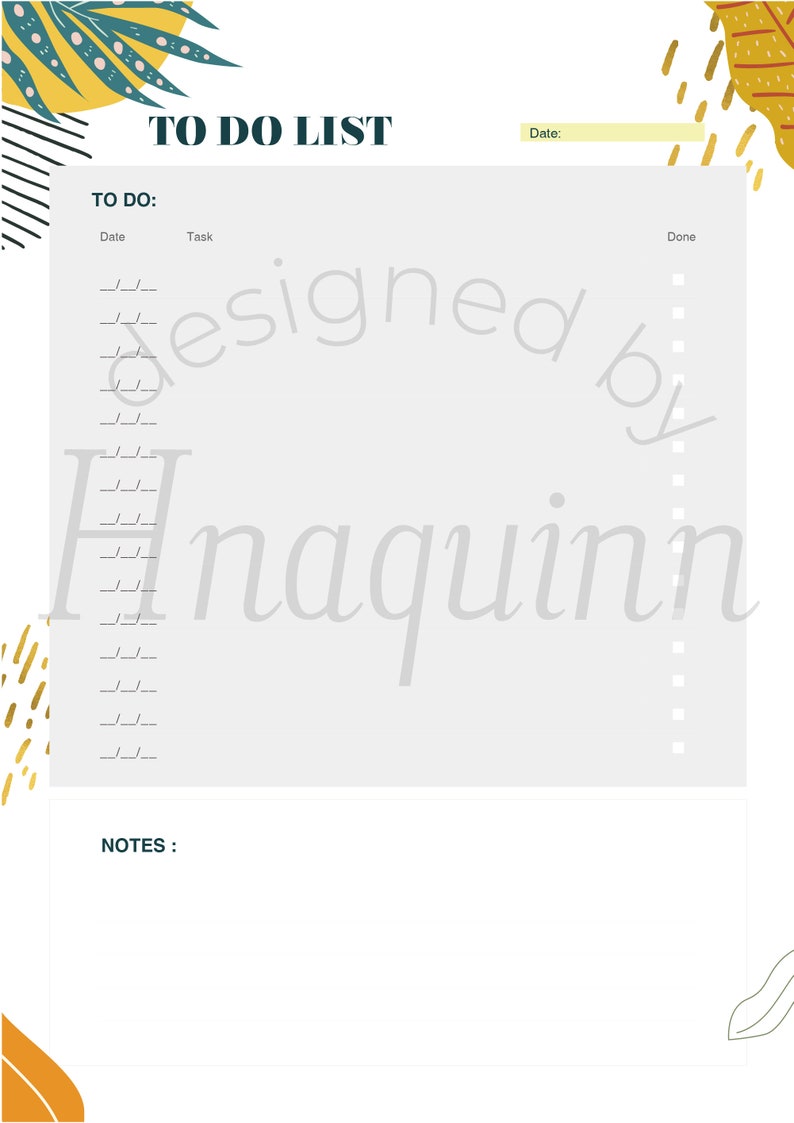 Tropical Digital Planner Template Digital Planner Template Daily ...