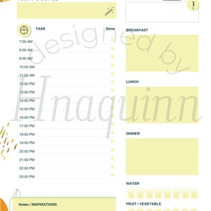 Tropical Digital Planner Template Digital Planner Template Daily ...