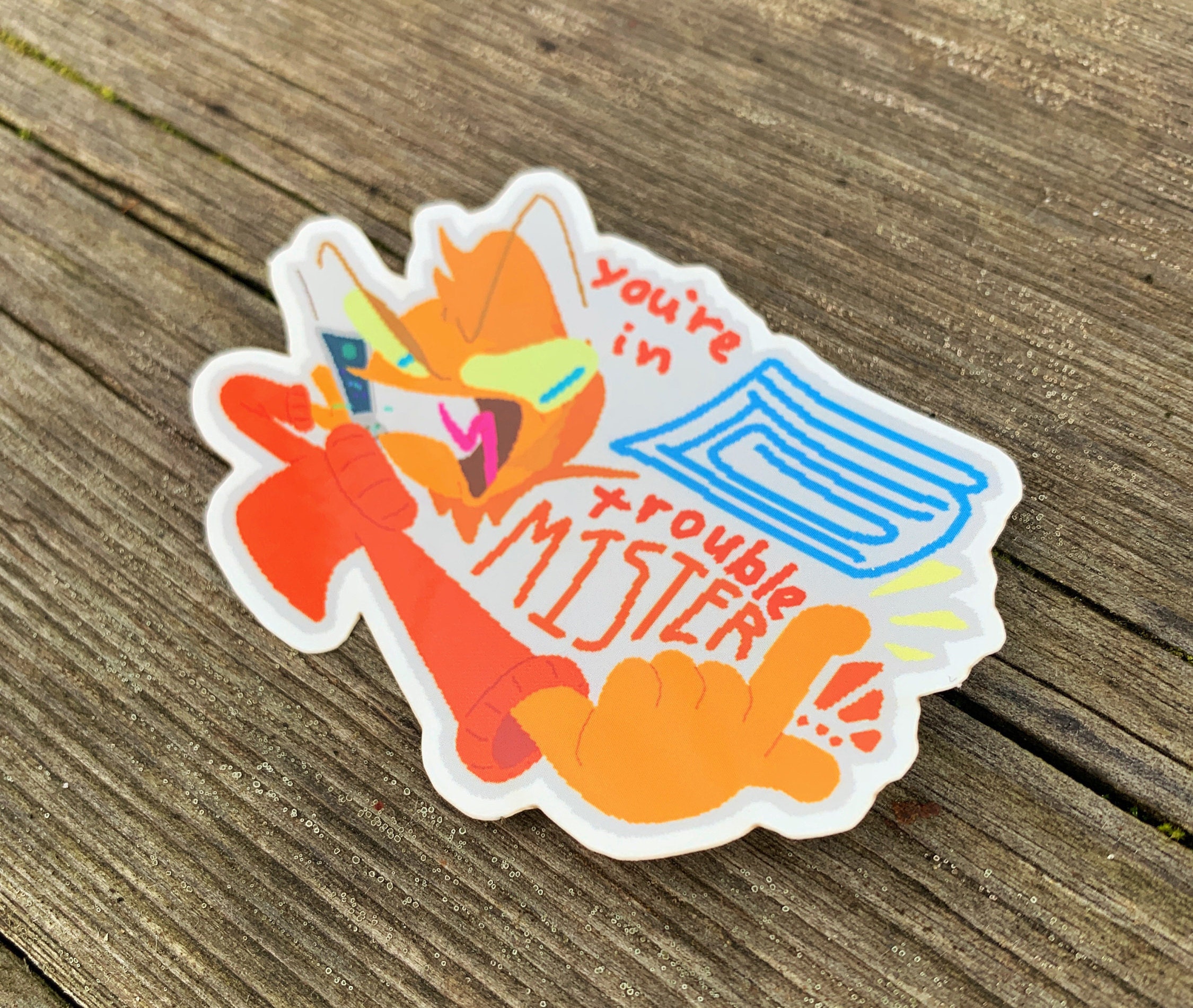 You're in BIG Trouble Mister Vinyl Sticker - Etsy UK