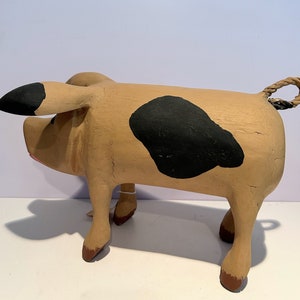 Rare!! Vintage Rory Alvarez Folk Art Cottonwood Pig Large Figure - Etsy