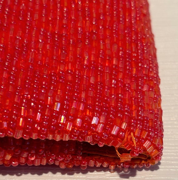 Moyna Orange Orange Hand Beaded Clutch - Gem