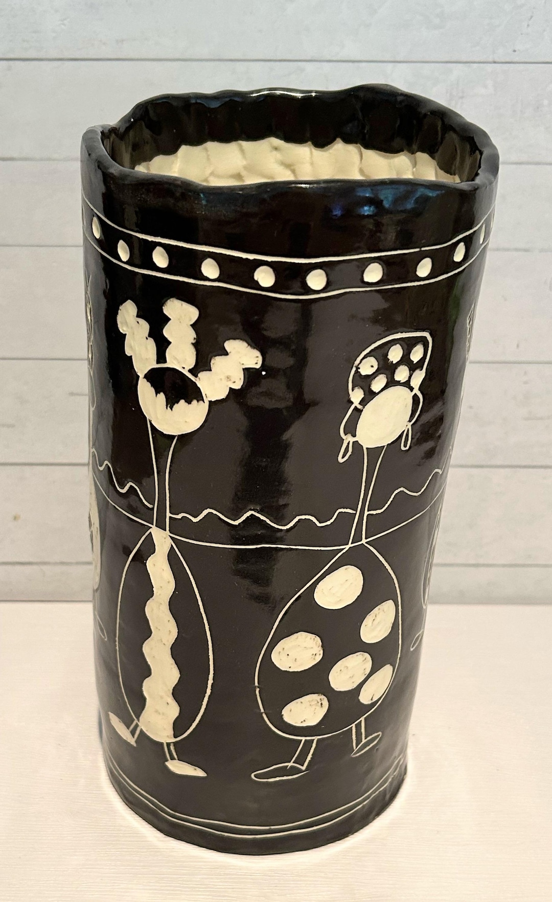 Vintage 2000 Original Janet Lowe African People Art Pottery Vase - Etsy