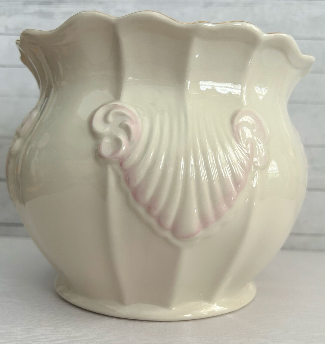 Vintage Belleek Millennium Georgian Shell Cache Pot - Etsy